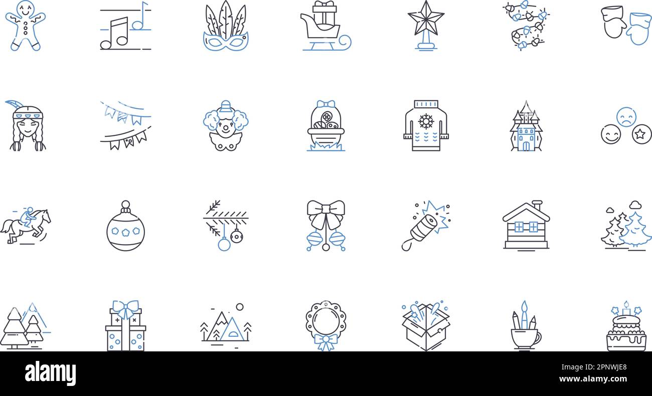 Thrilled characters line icons collection. Ecstatic, Overjoyed ...