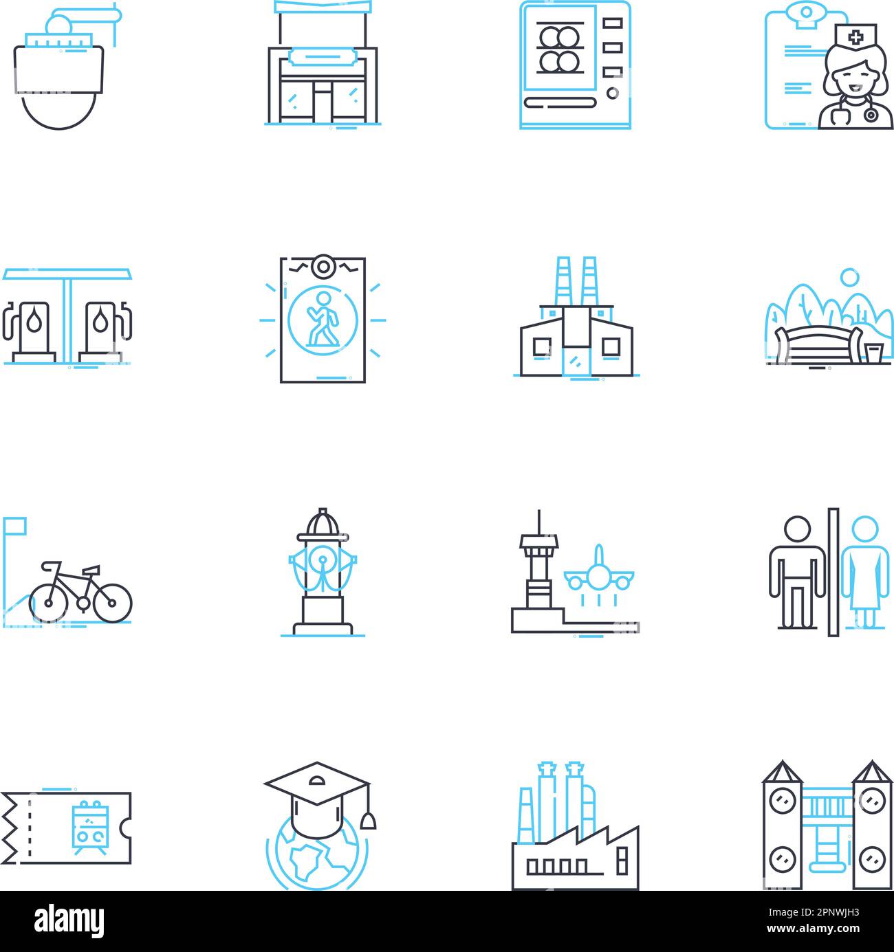 Hamlet linear icons set. Tragedy, Revenge, Madness, Swordfight ...