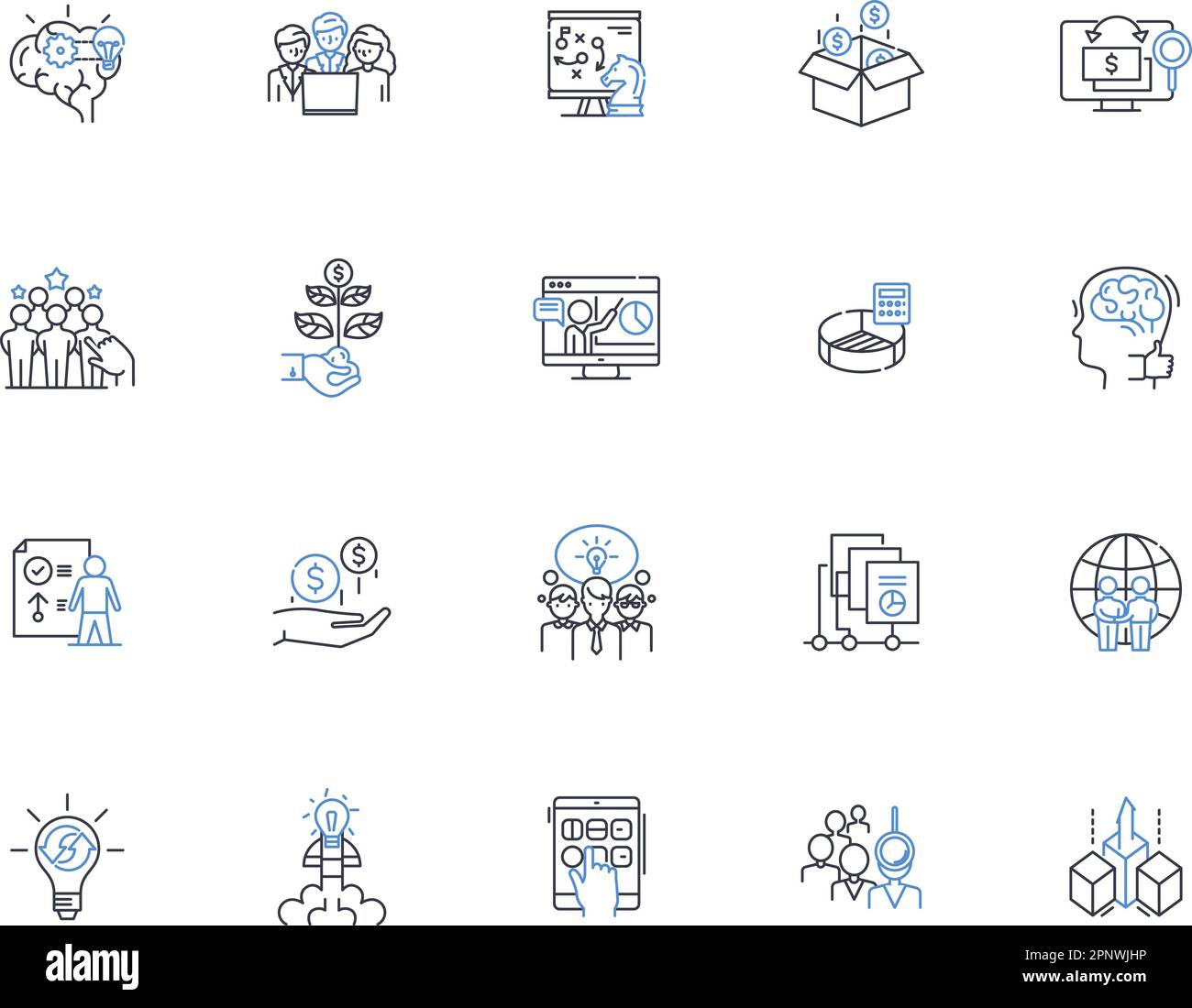Success criteria line icons collection. Objectives, Standards, Criteria ...