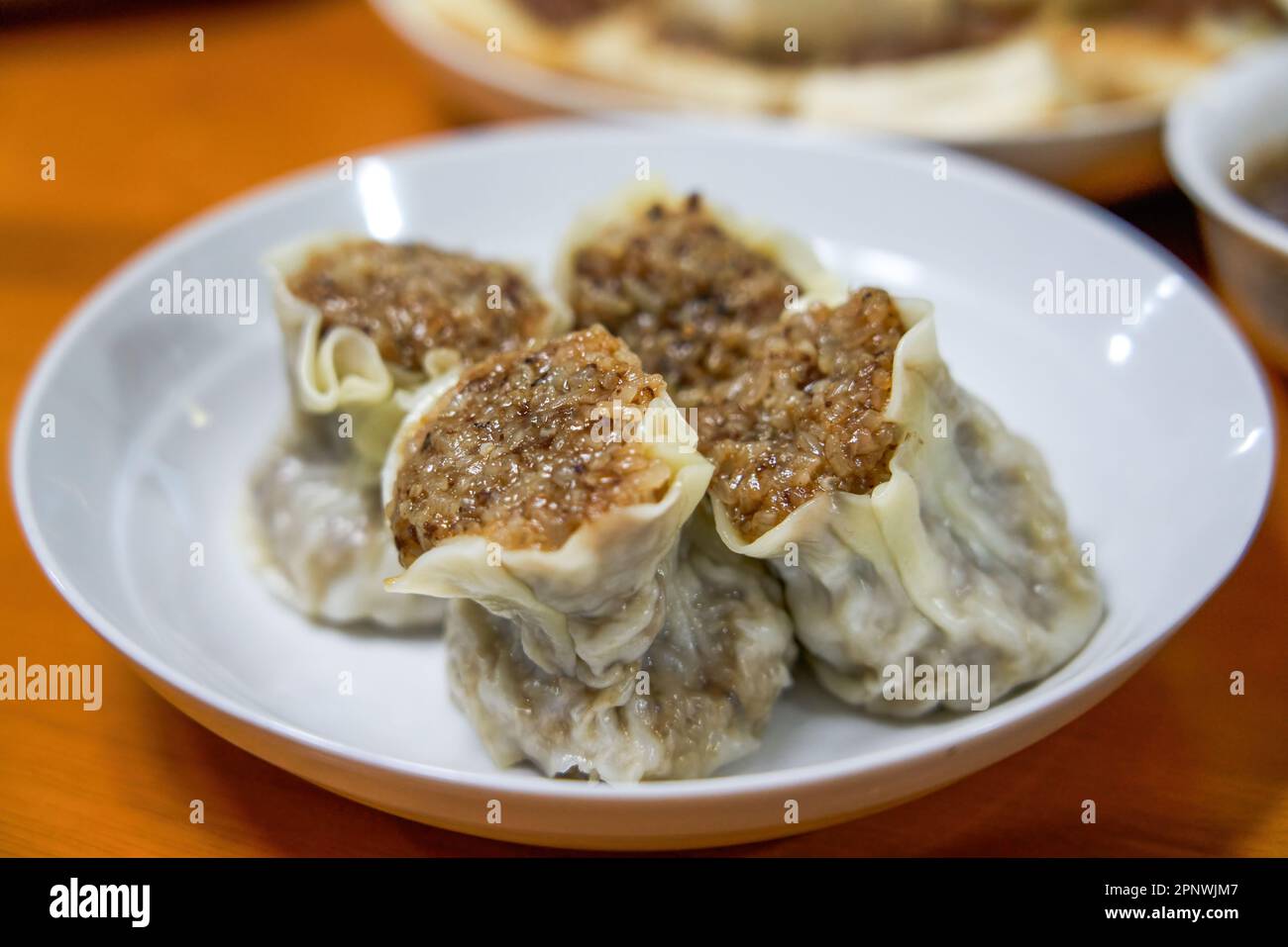 A traditional delicious breakfast snack, glutinous rice siu mai Stock ...