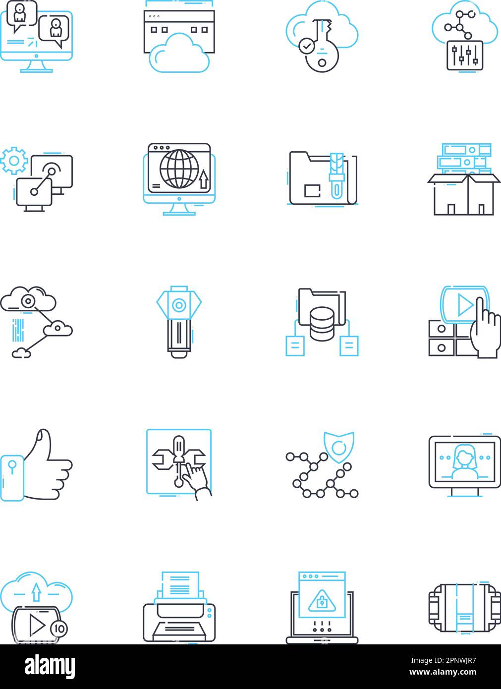 Touch screens linear icons set. Interactivity, Sensitivity, Gestures, Navigation, Pinch, Zoom ...