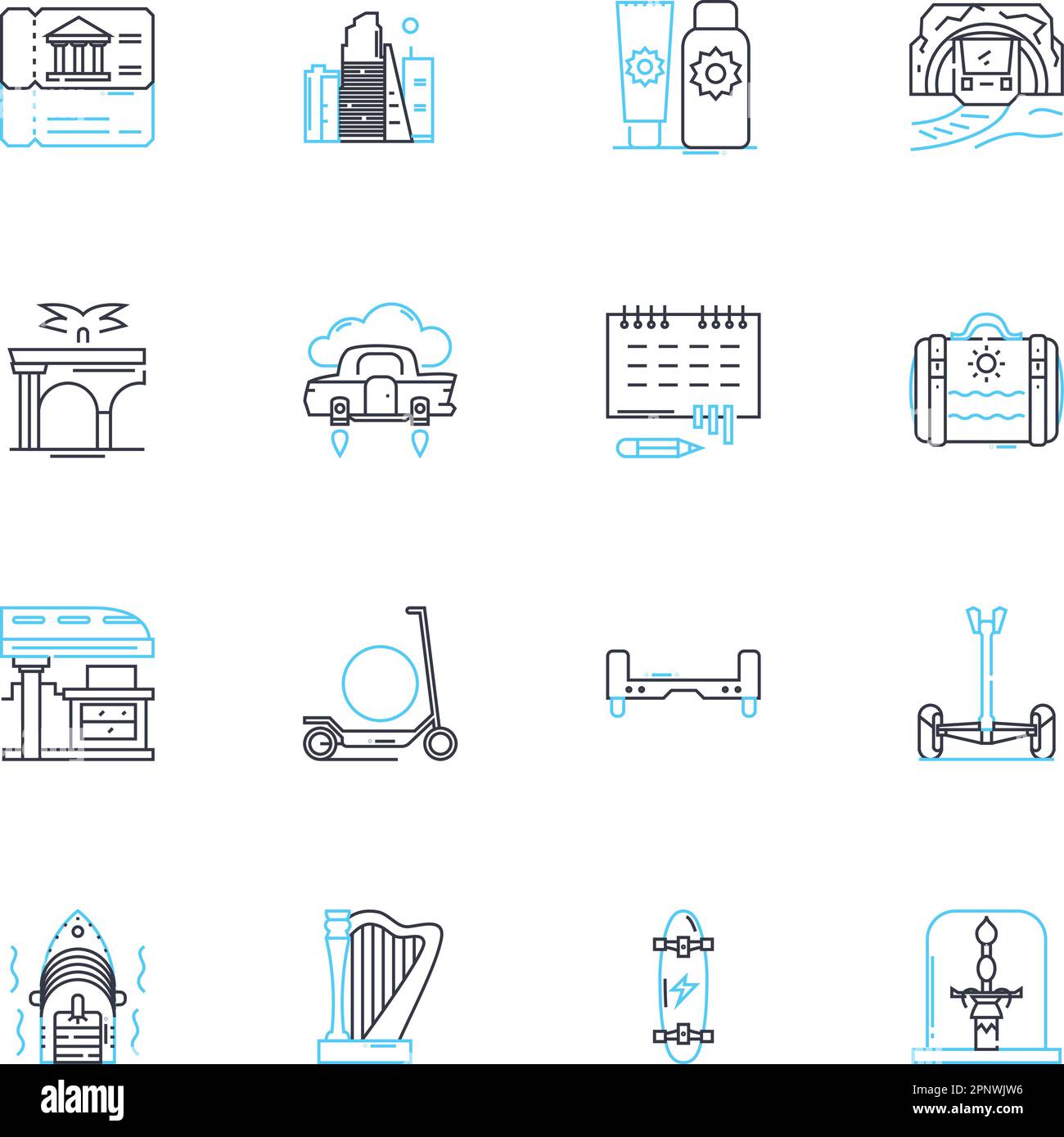 Wellness spa linear icons set. Relaxation, Rejuvenation, Serenity, Tranquility, Wellness ...