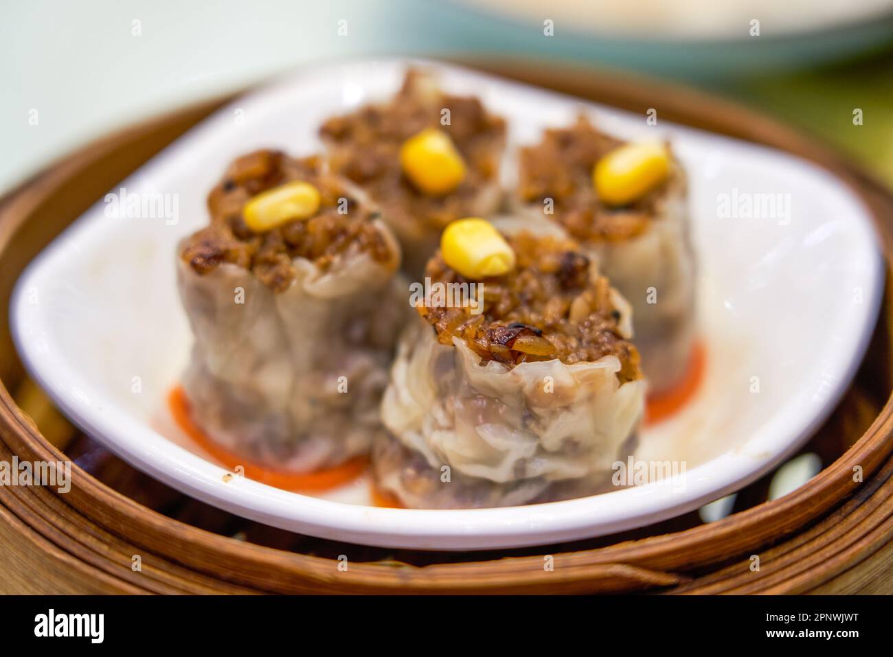 A traditional delicious breakfast snack, glutinous rice siu mai Stock ...