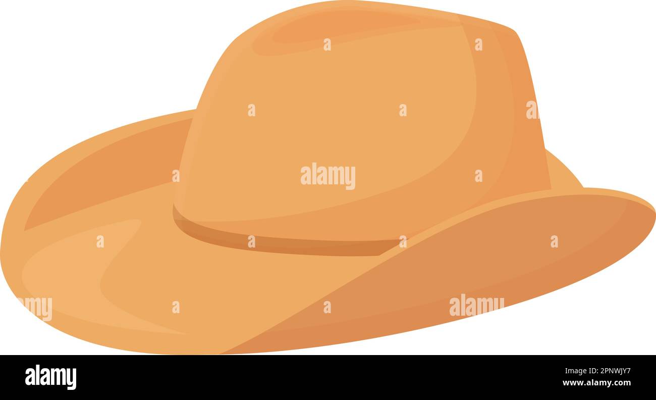 Stetson cowboy hat icon cartoon vector. Leather rodeo. Texas country ...