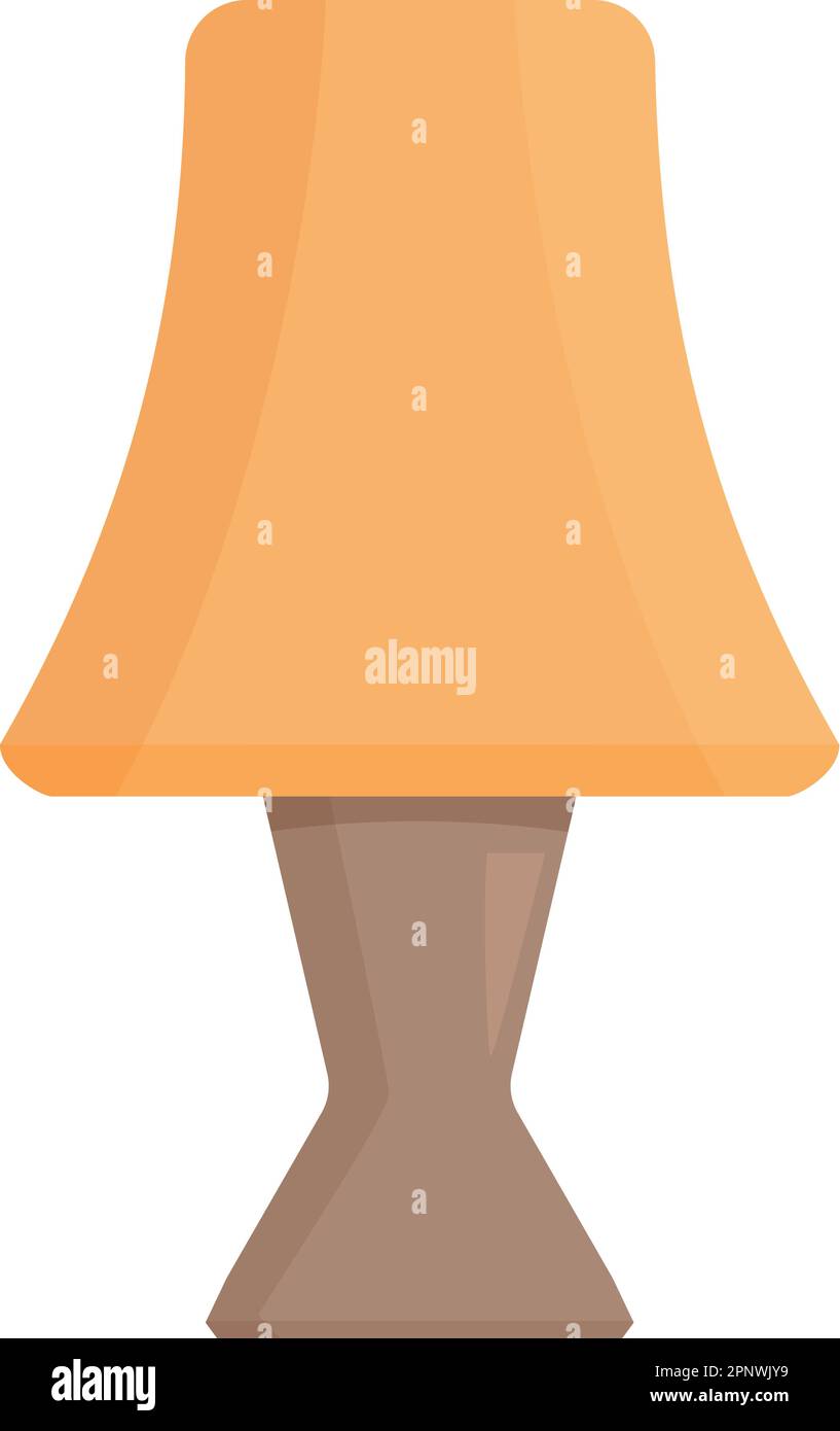 Retro lamp icon cartoon vector. Table light. Furniture room Stock ...