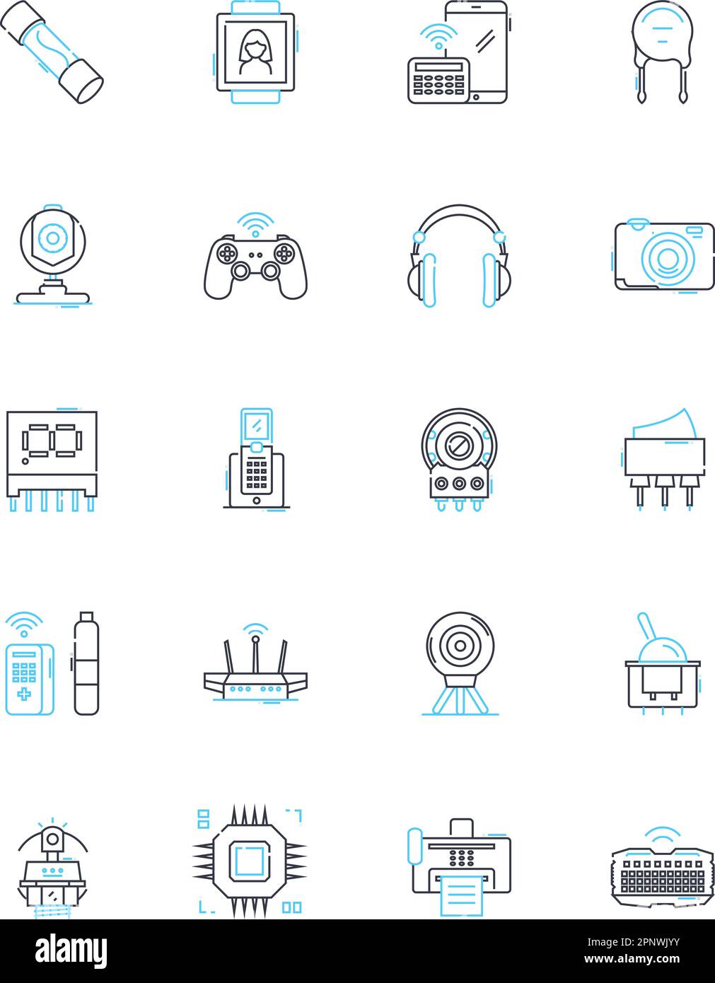 Cyber Systemization Linear Icons Set Security Nerk Automation Integration Interface