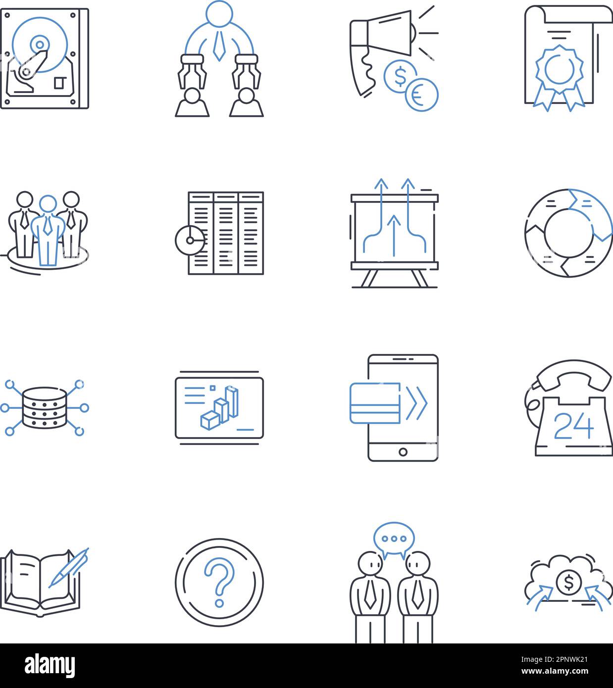 Financial elements line icons collection. Budget, Savings, Investment ...