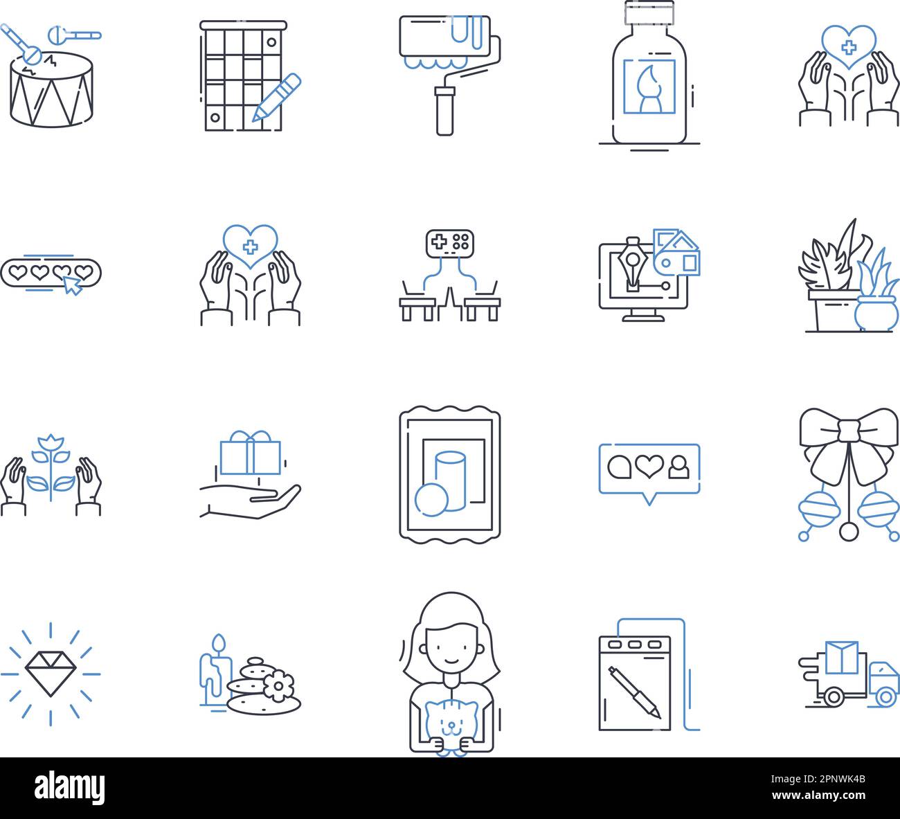 Pleasure seeking line icons collection. Hedonism, Desire, Satisfaction ...