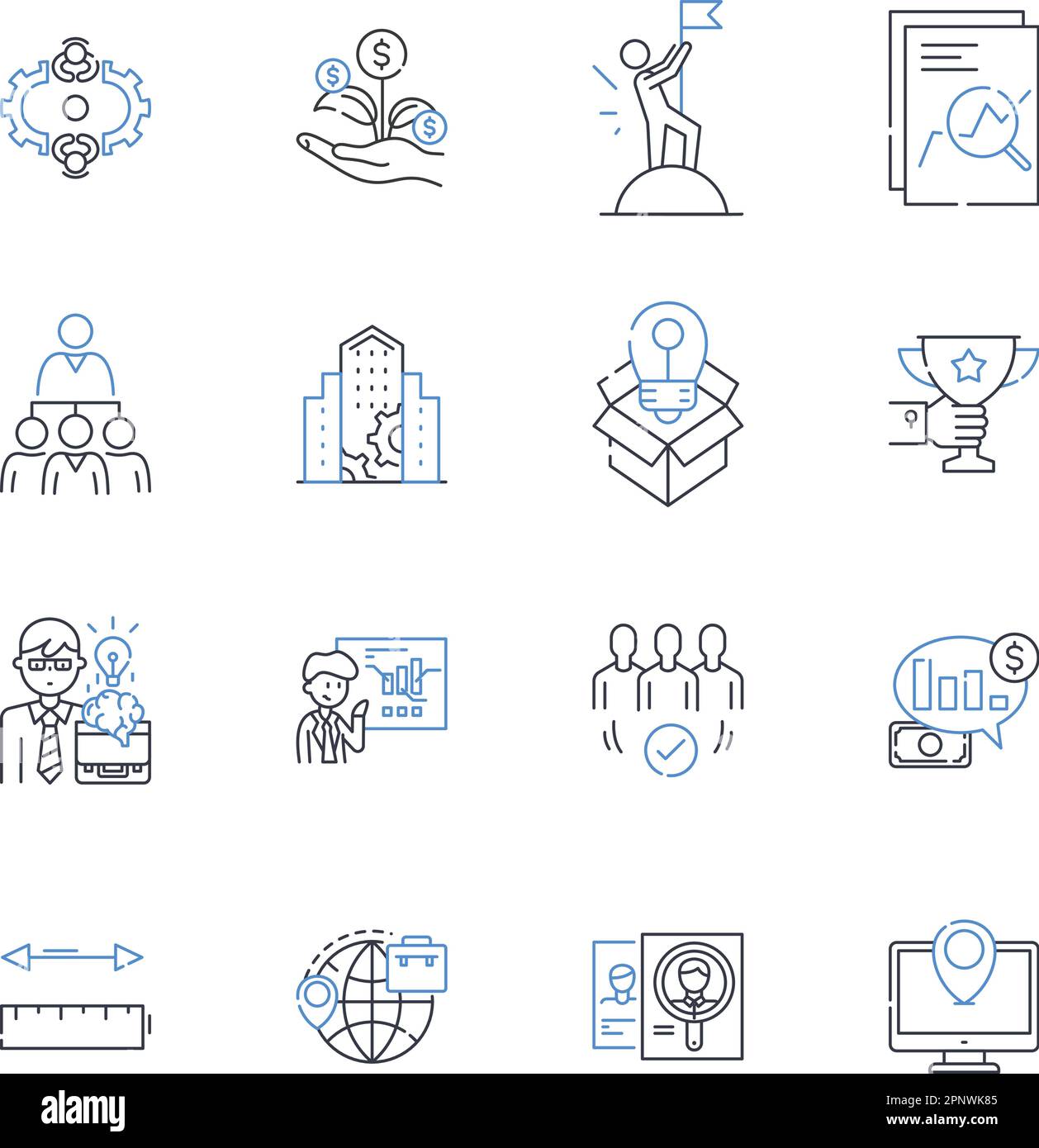 Brand awareness line icons collection. Visibility, Recognition ...