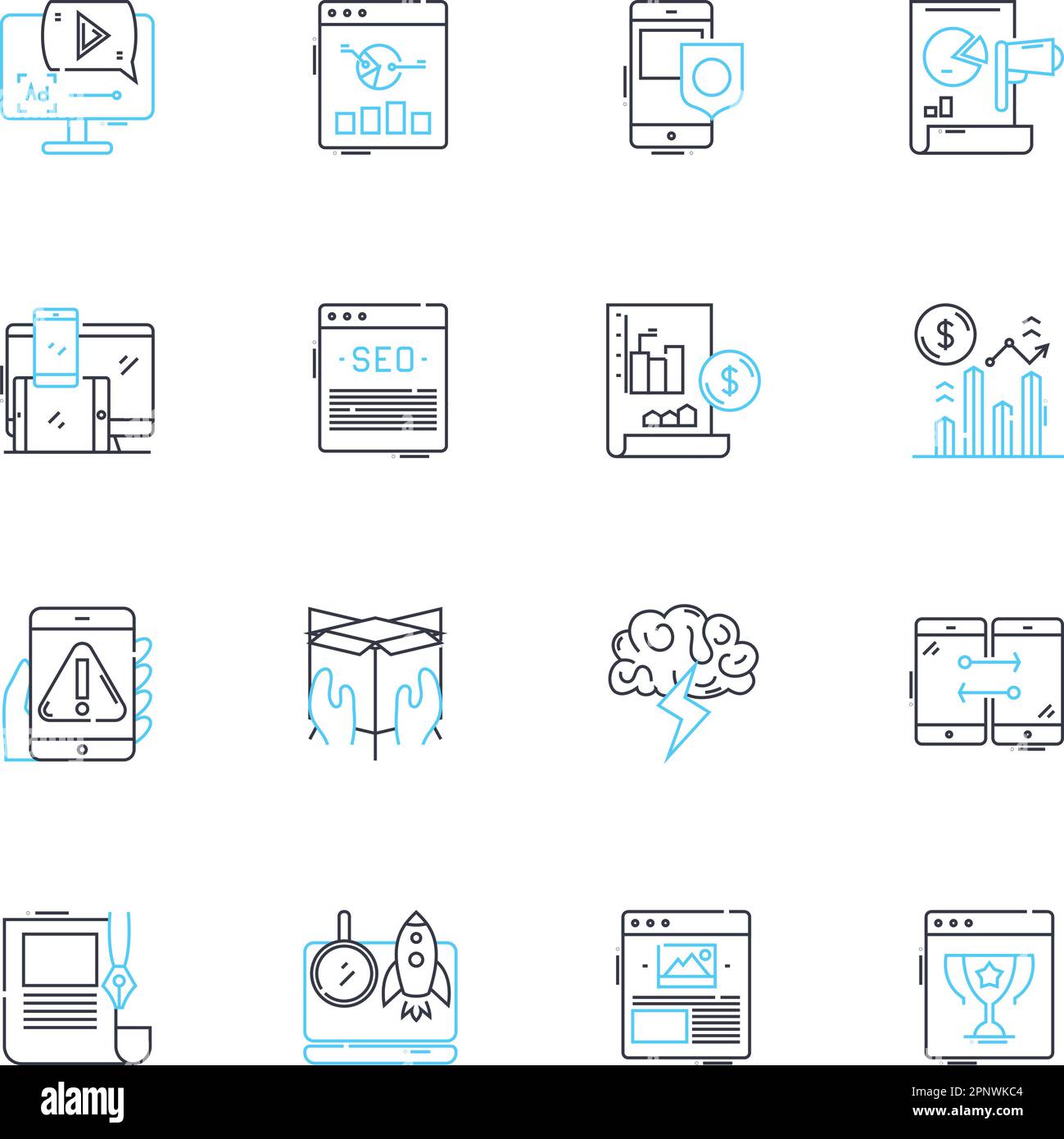 Product Experience Linear Icons Set Satisfaction Usability Interaction Navigation