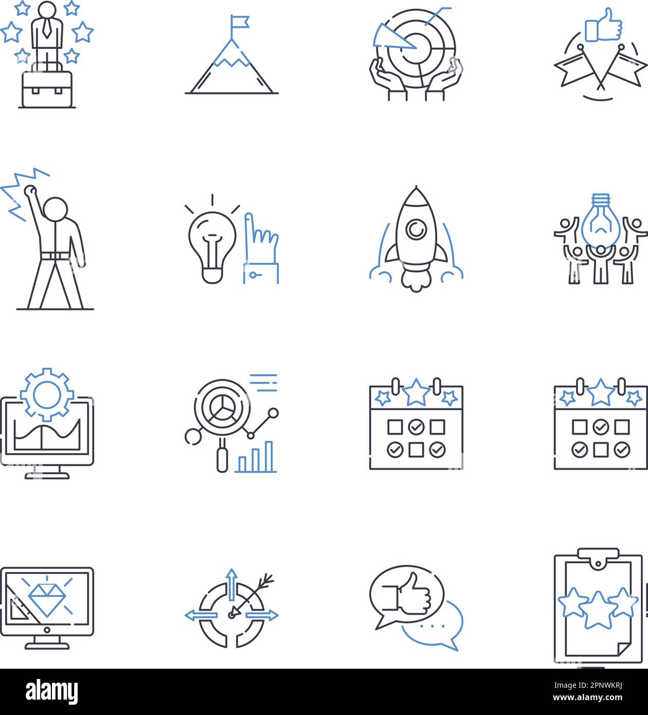 Enterprise success line icons collection. Leadership, Innovation ... Enterprise success line icons collection. Leadership, Innovation ...