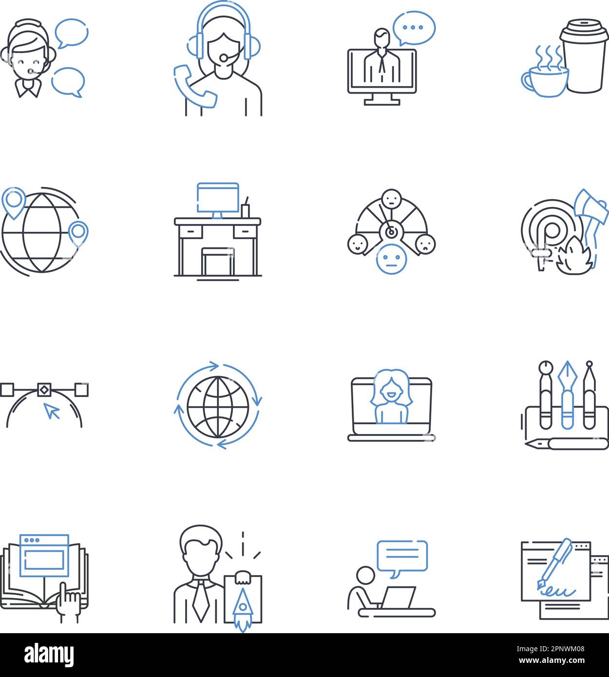 Chairman and president line icons collection. Leadership, Authority ...