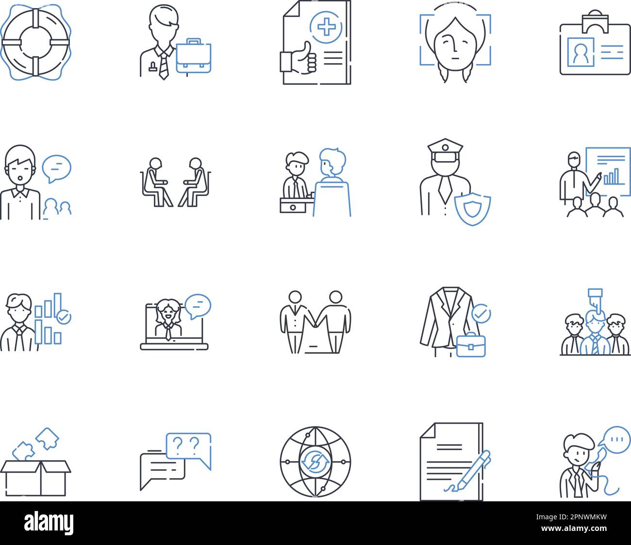 People operations line icons collection. Recruitment, Onboarding ... People operations line icons collection. Recruitment, Onboarding ...