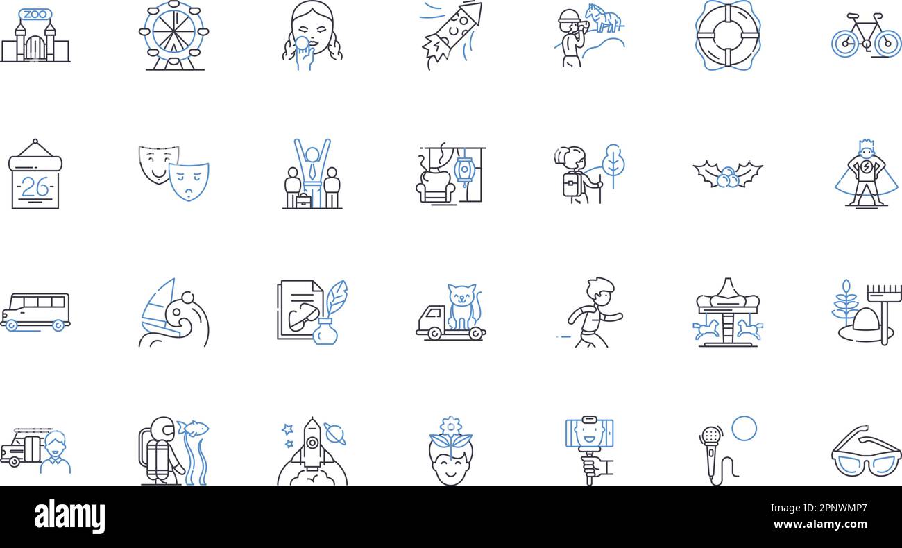 Festivity line icons collection. Celebration, Party, Joy, Rejoice ...