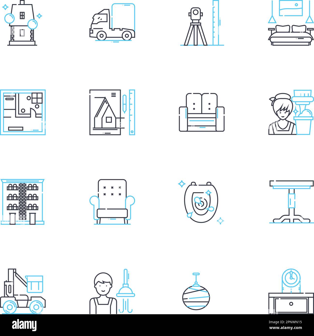 Home linear icons set. Cozy, Comfy, Sanctuary, Haven, Family, Nest ...