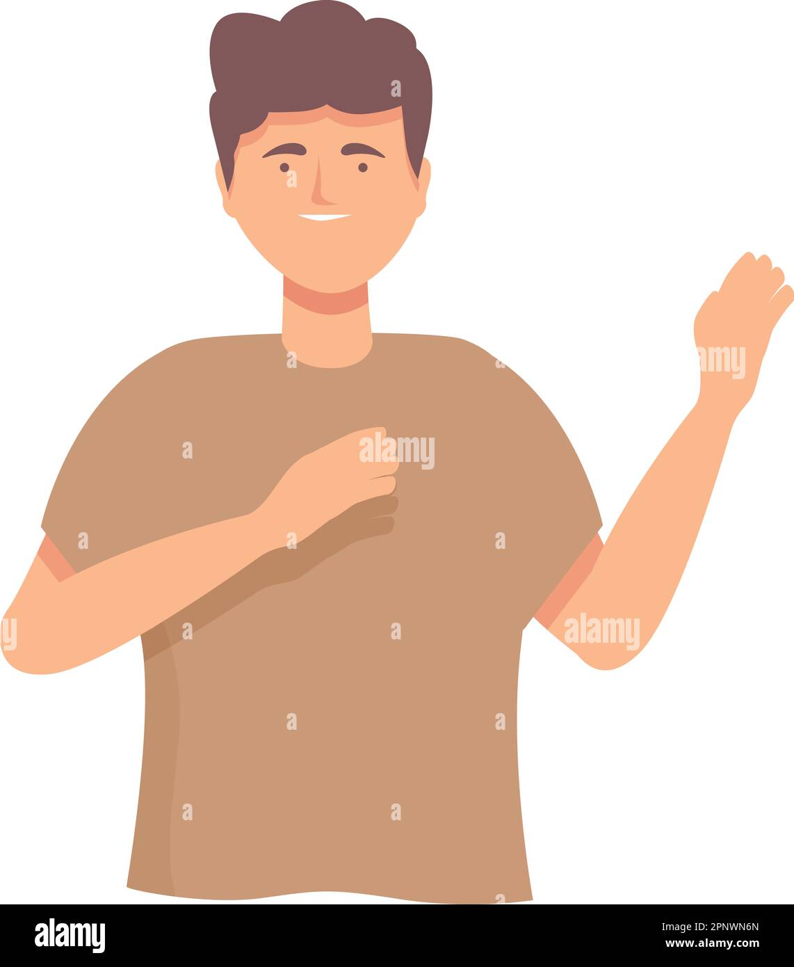 Lets take the chance icon cartoon vector. Person hello. Young sign ...