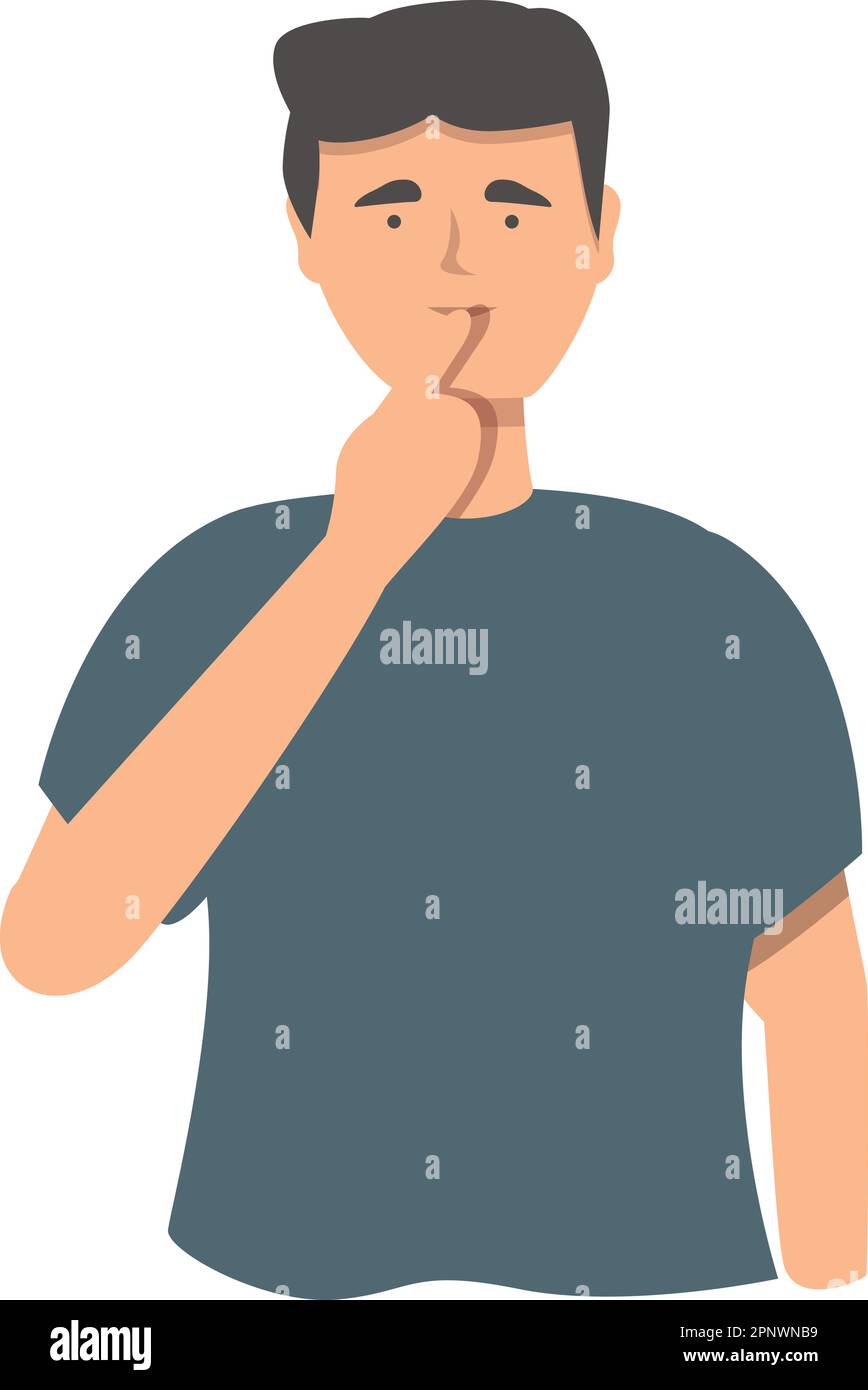 Quiet Person Cartoon