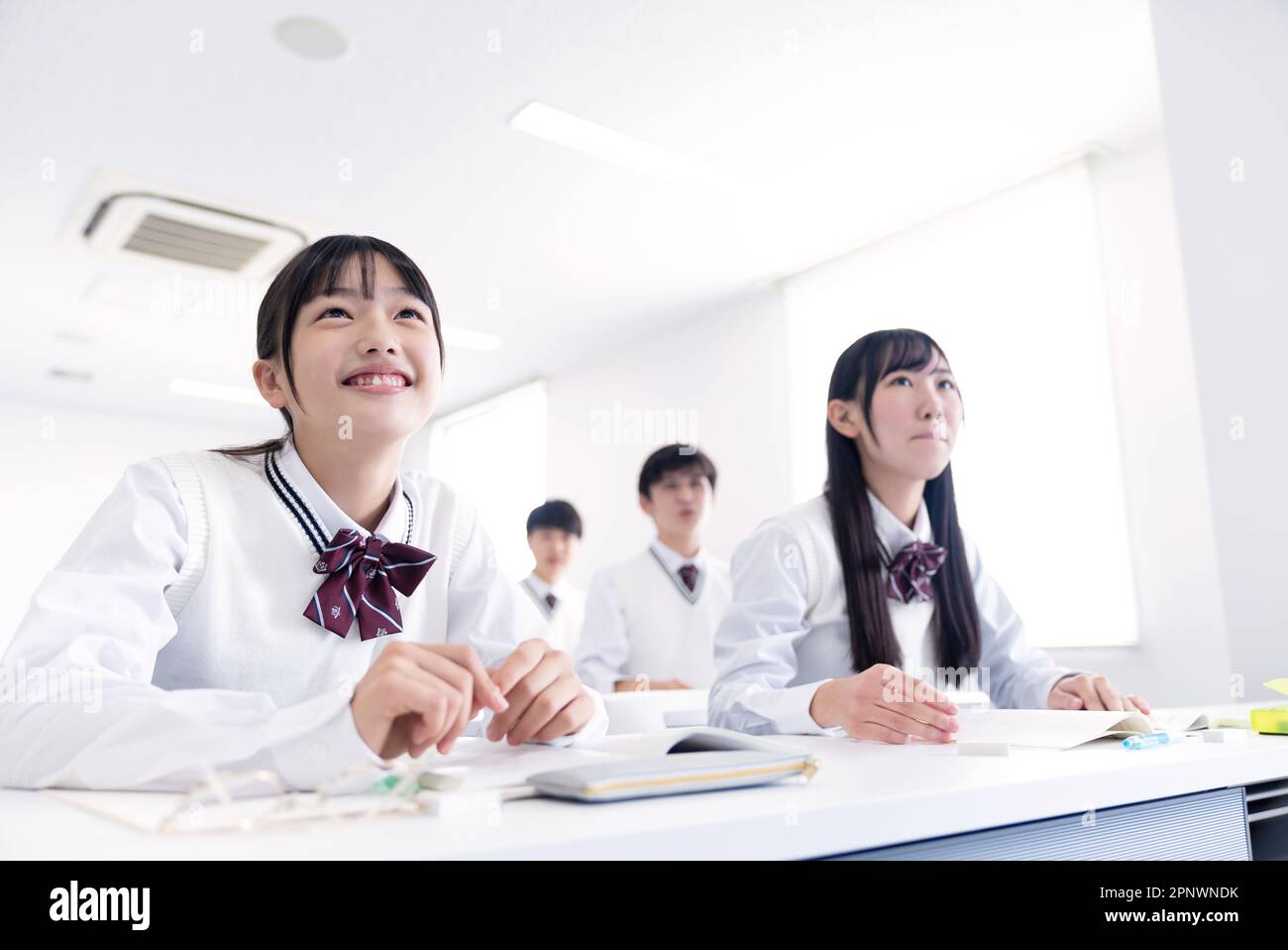 High school students taking a class Stock Photo - Alamy