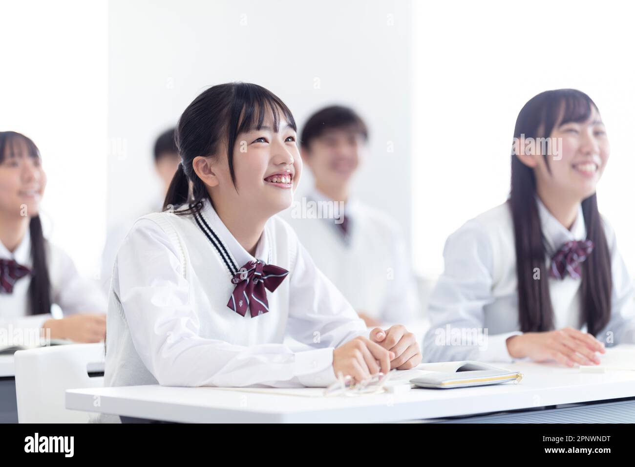 Japanese high school students studying hi-res stock photography and ...