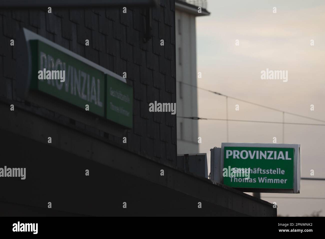 Picture of a sign with the logo of provinzial on their main office for ...