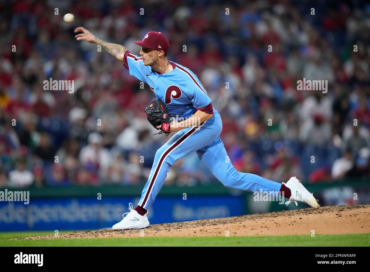 Philadelphia Phillies' Connor Brogdon plays during a baseball game ...