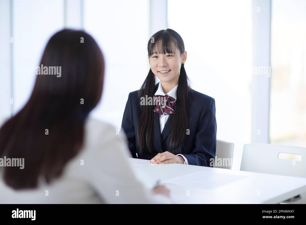 High school students having an interview Stock Photo - Alamy