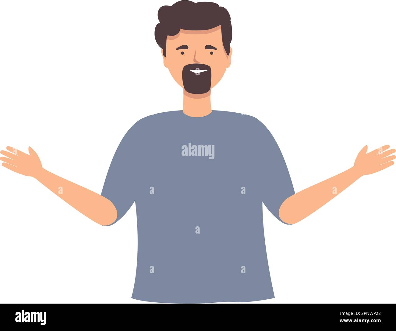 Man happy smiling icon cartoon vector. People talk. Welcome talk Stock ...