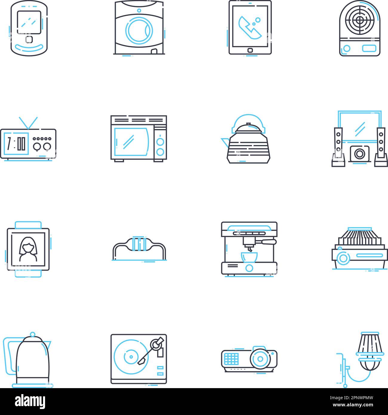 Clever household linear icons set. Innovative, Resourceful, Smart ... Clever household linear icons set. Innovative, Resourceful, Smart ...
