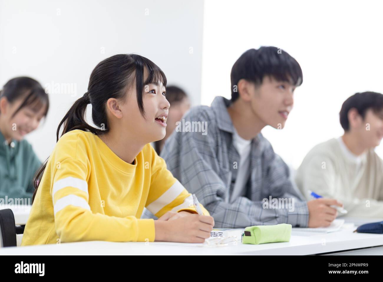 High school students taking a class Stock Photo - Alamy