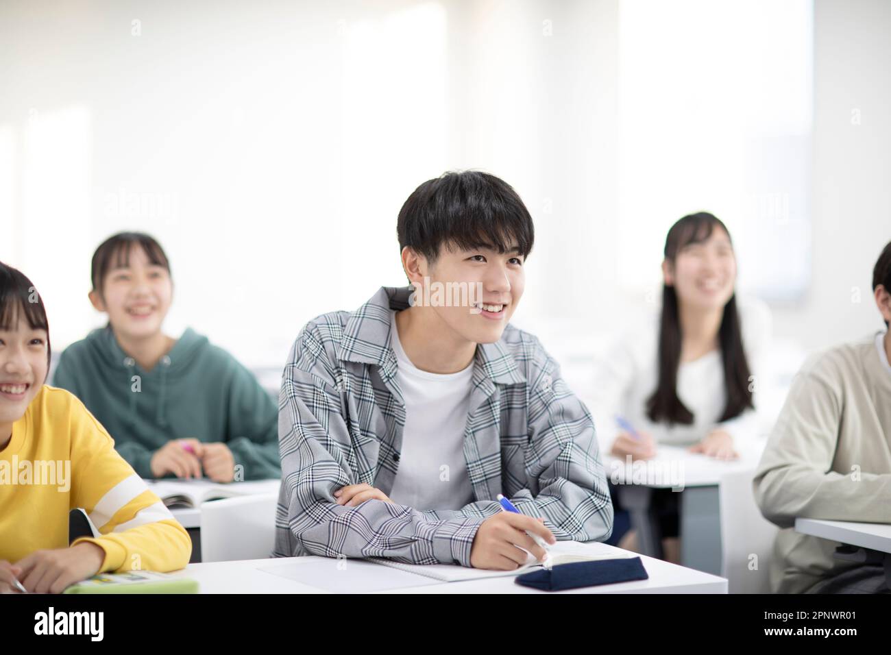 High school student taking a class Stock Photo - Alamy
