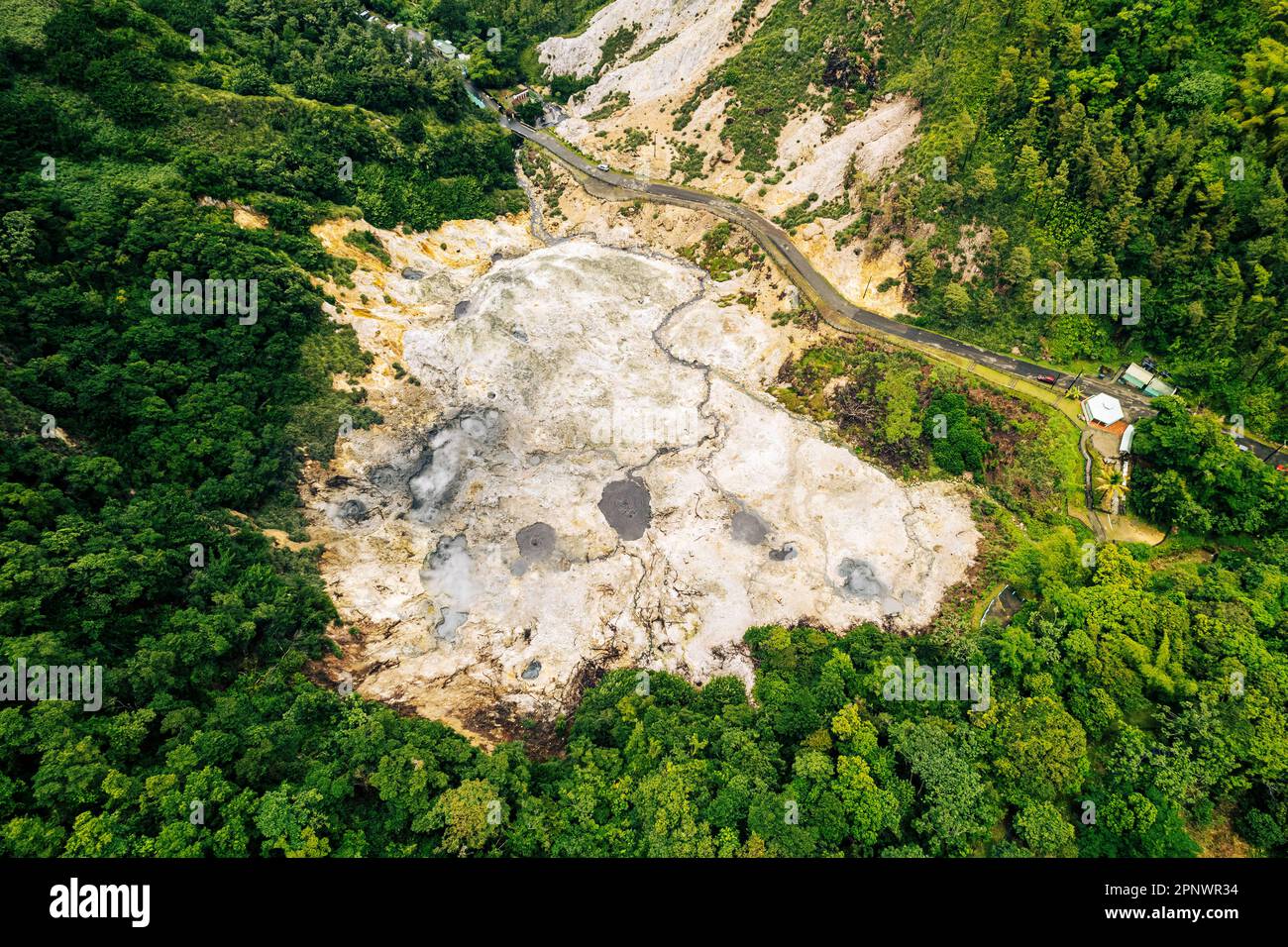 Soufriere, St. Lucia's Drive-in volcano Stock Photo - Alamy