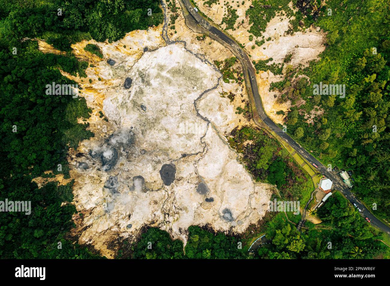 Soufriere, St. Lucia's Drive-in volcano Stock Photo - Alamy