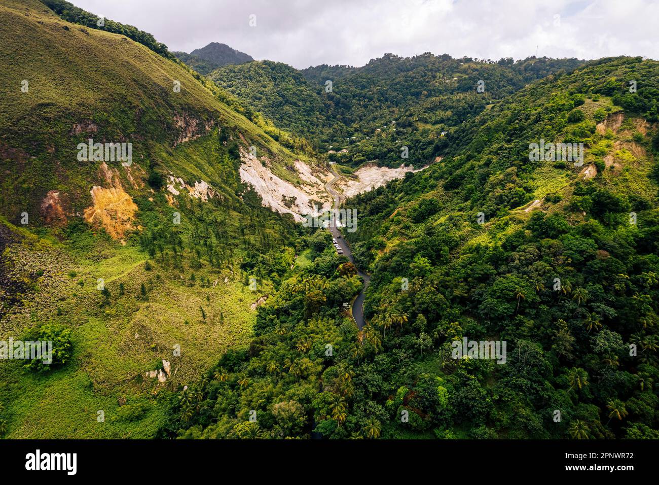 Soufriere, St. Lucia's Drive-in volcano Stock Photo - Alamy