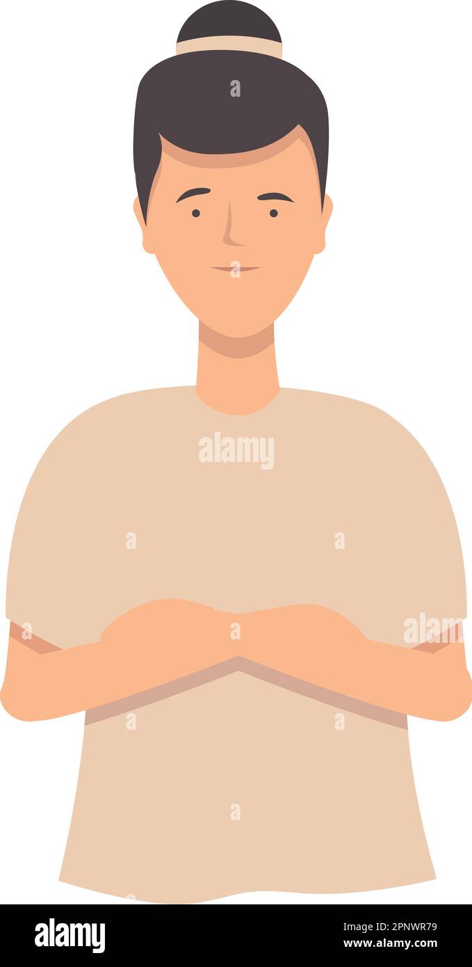 Waiting icon cartoon vector. Person language. Woman character Stock ...