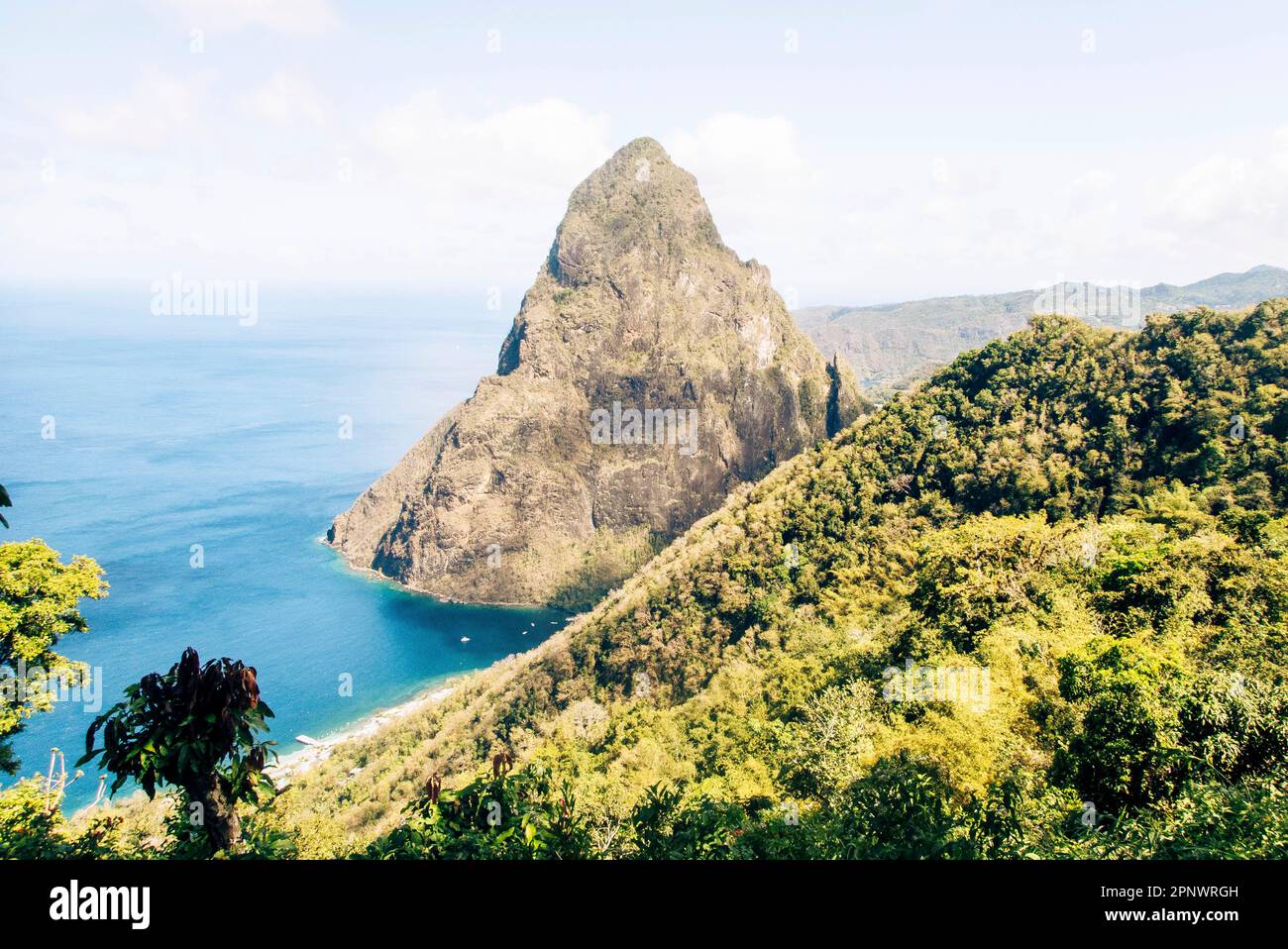 Pitons mountains in st lucia hi-res stock photography and images - Alamy