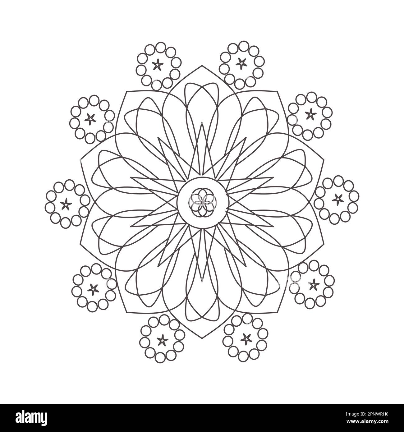 Psychedelic ornamental pattern hand Cut Out Stock Images & Pictures - Alamy