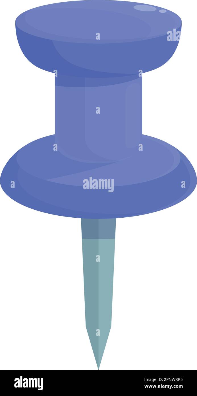 Color pin icon cartoon vector. Paper pushpin. Note office Stock Vector ...