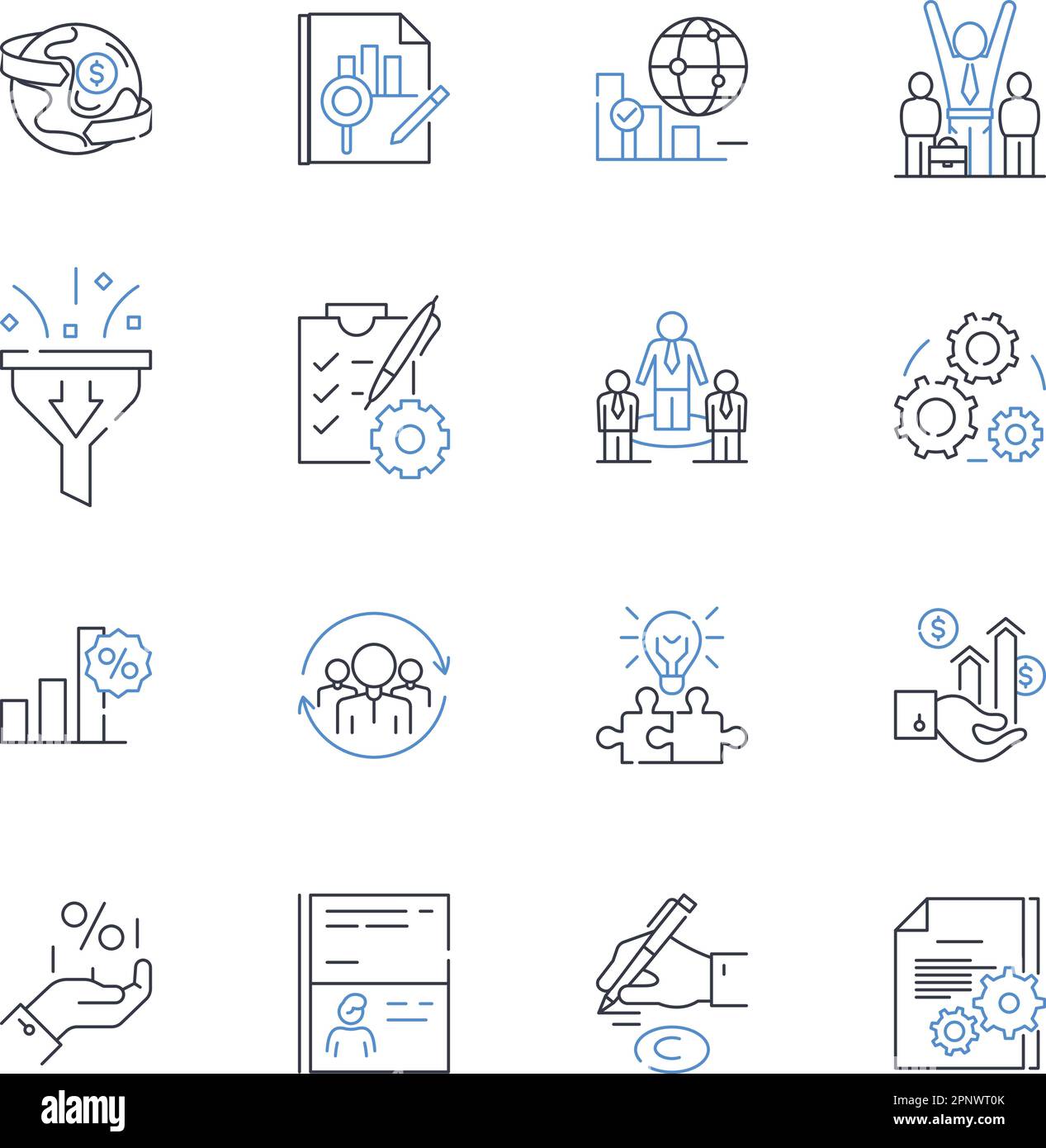 Remuneration earnings line icons collection. Compensation, Salary ...