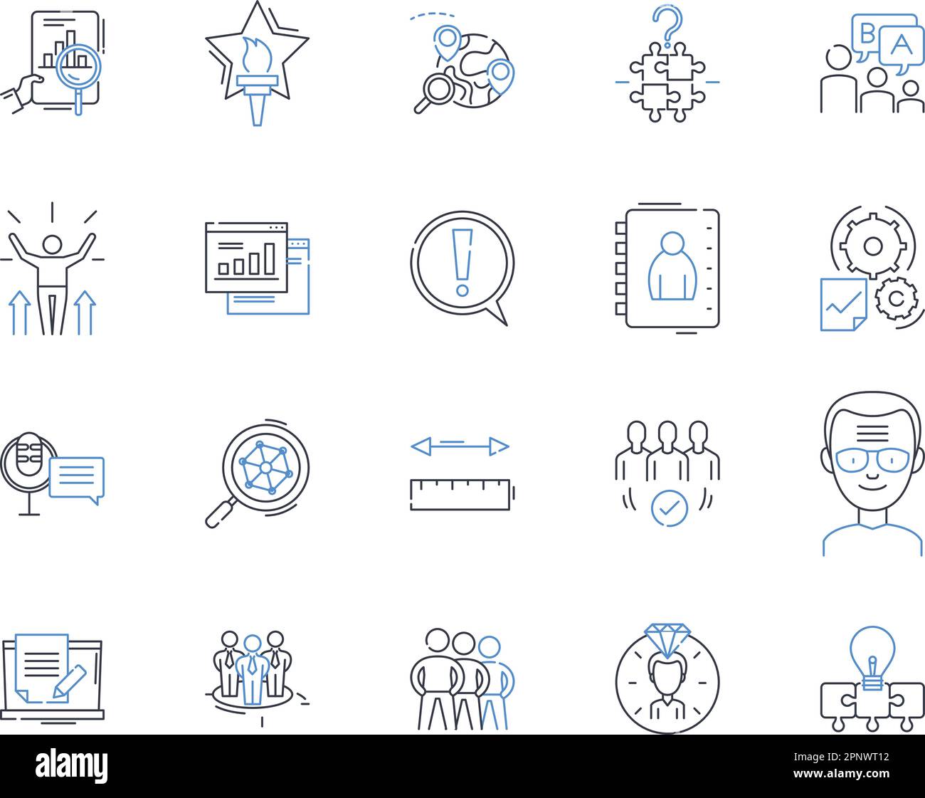 Market expansion line icons collection. Growth, Expansion, Outreach, Penetration ...