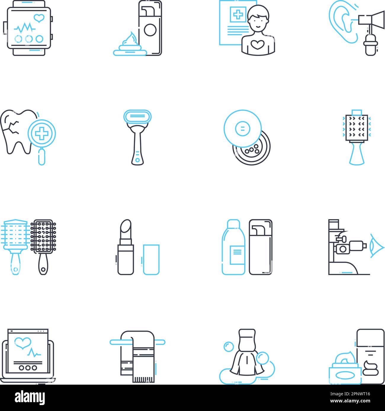 Bold elegance linear icons set. Daring, Confident, Regal, Exquisite ...