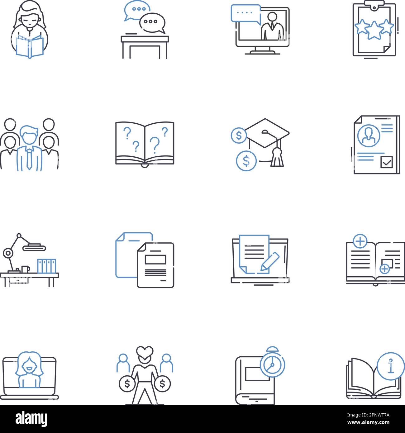 Growing skills line icons collection. Development , Improvement , Progression , Learning ...