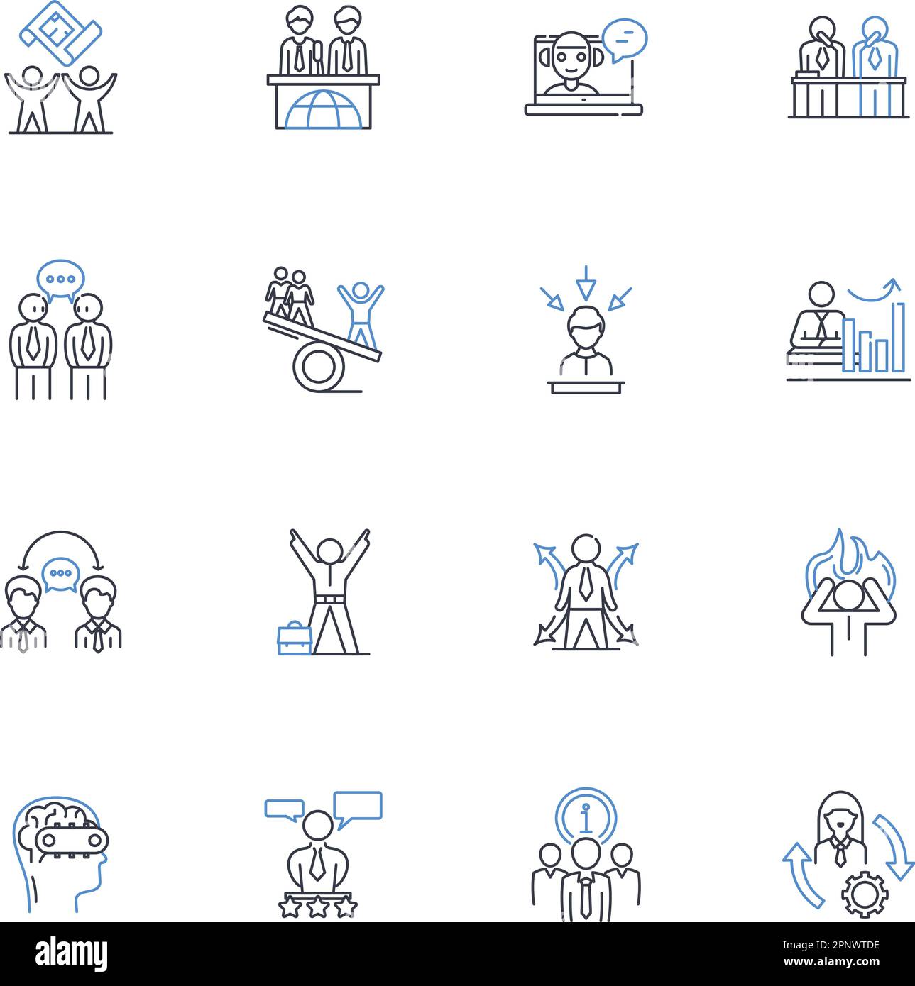 Counselor line icons collection. Empathy, Trust, Confidentiality ...