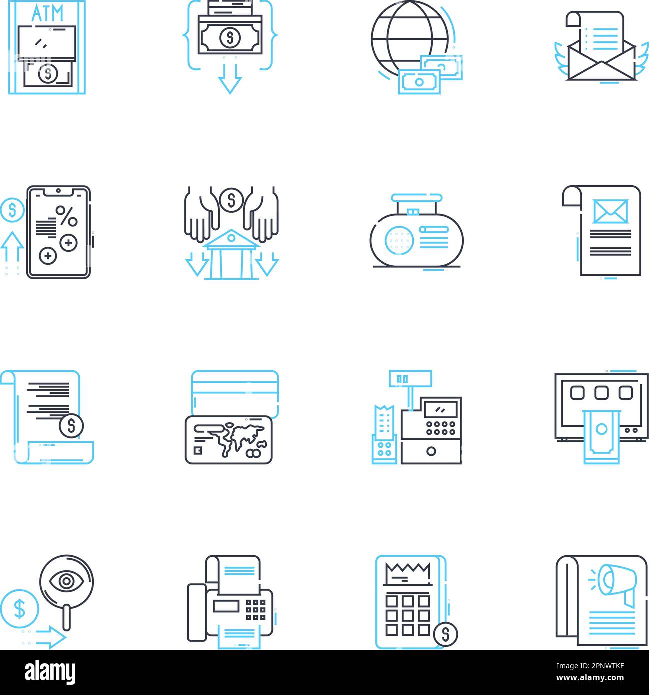 Digital marketplace linear icons set. E-commerce, Marketplace, Online shopping, Virtual ...
