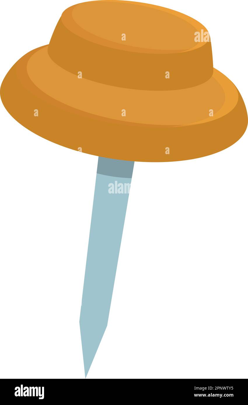 Pin icon cartoon vector. Paper push. Board clip Stock Vector Image ...