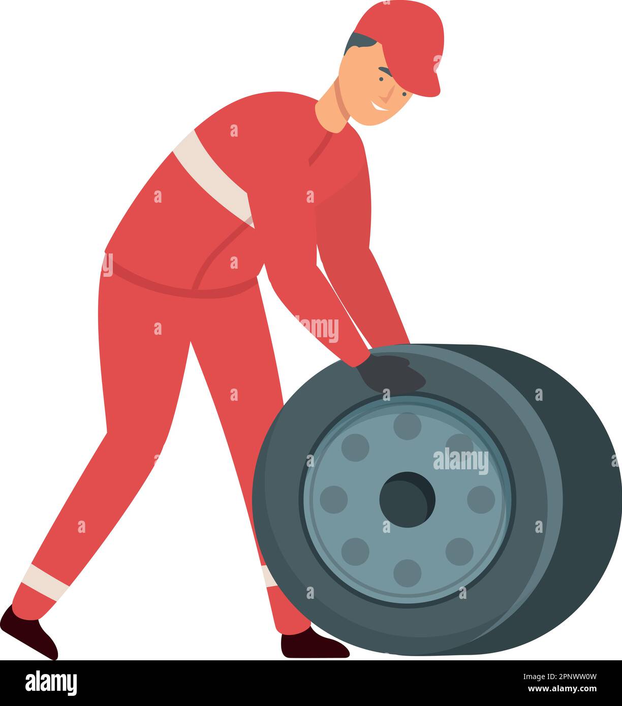 Pit crew red Stock Vector Images - Alamy