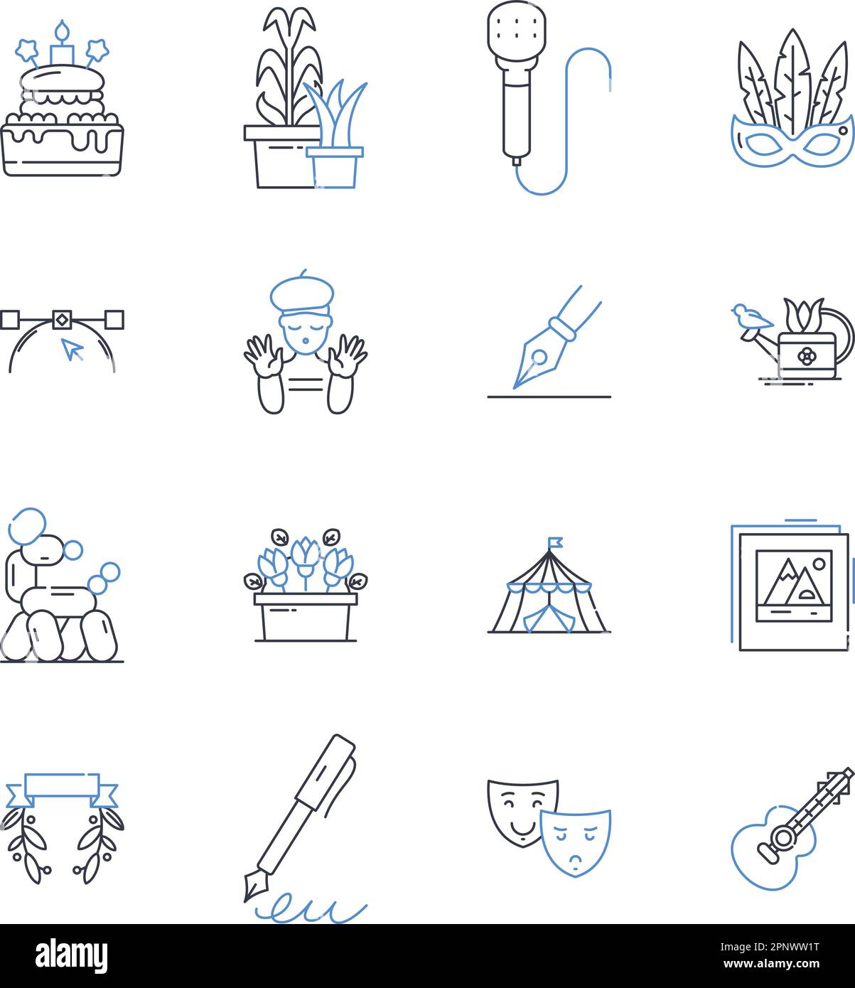 Progressive visionaries line icons collection. Trailblazers, Innovators ...