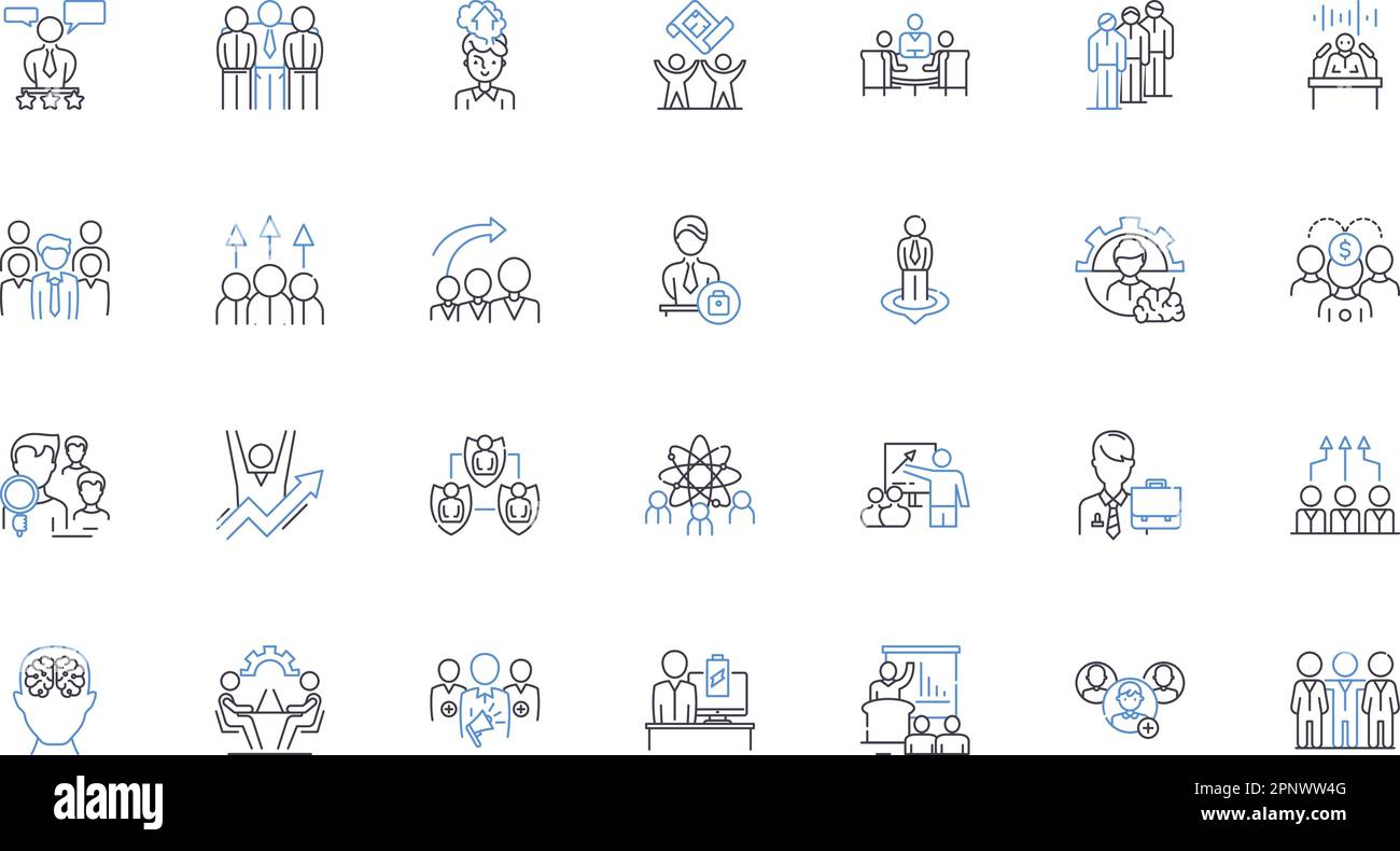 Manly trade line icons collection. Carpenter, Blacksmith, Welder, Mason ...