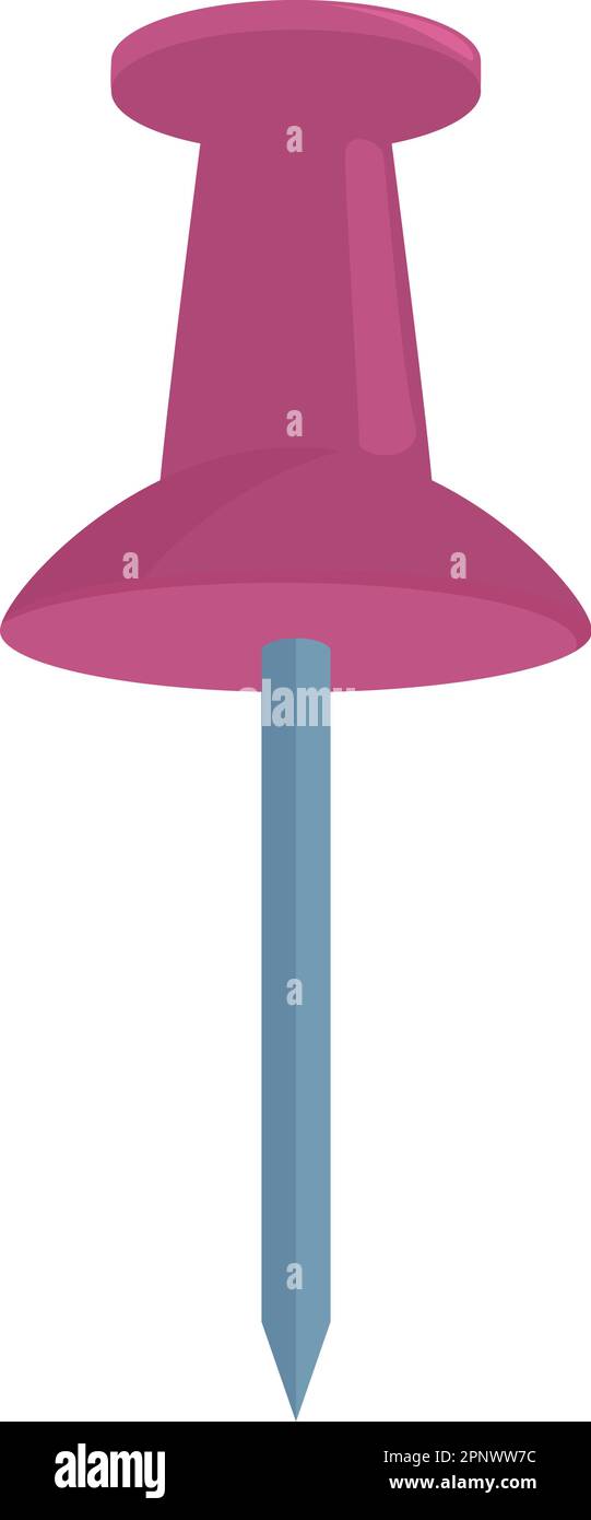 Clip pin icon cartoon vector. Paper attack. Office board Stock Vector ...