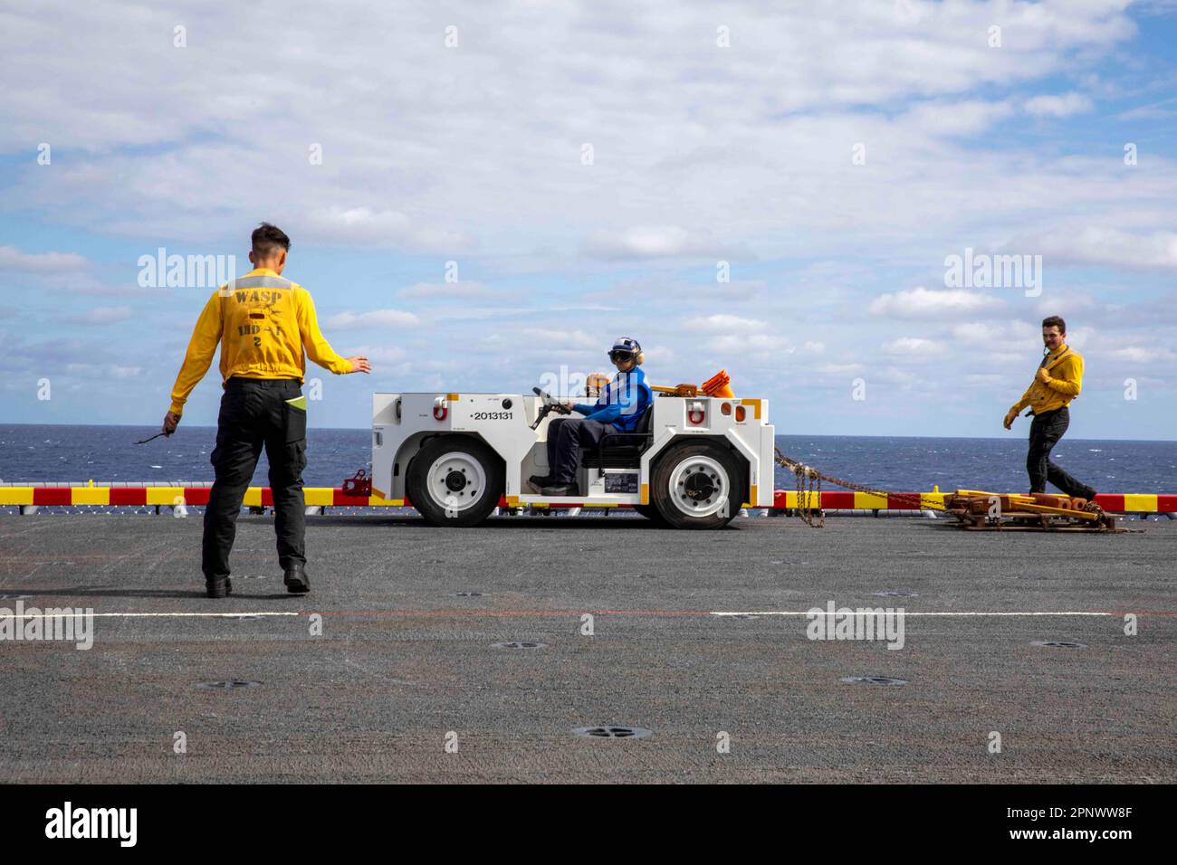 230404-N-OX029-1022 ATLANTIC OCEAN (April 4, 2023) Sailors use a P-25 ...