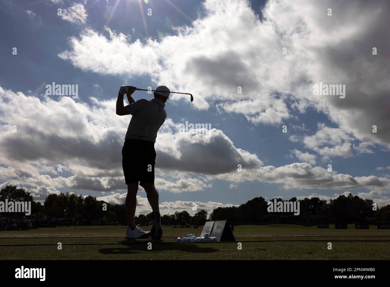 Jason Kokrak of Smash GC is seen on the driving range prior to the ...